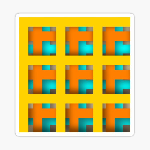 "square windows pattern 2" Sticker by msee35 | Redbubble