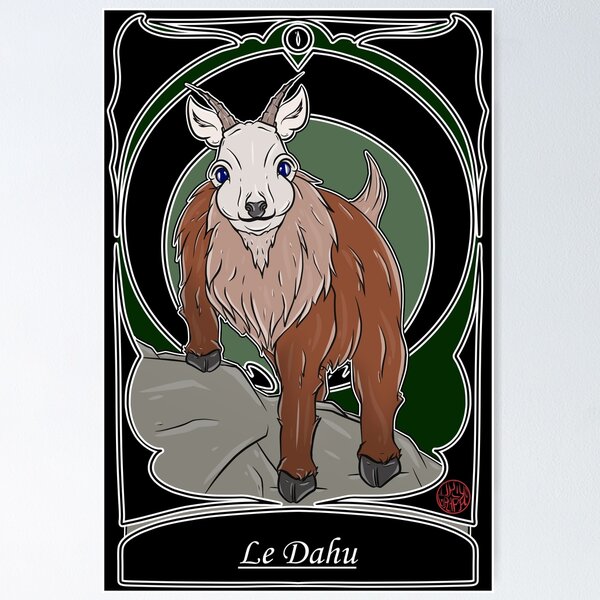 "Dahu - French folklore" Poster by Ukiyograph | Redbubble