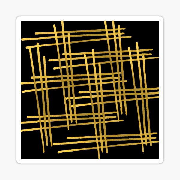 "Gold Patterns - Double Strikes" Sticker by MyGoldenShop | Redbubble