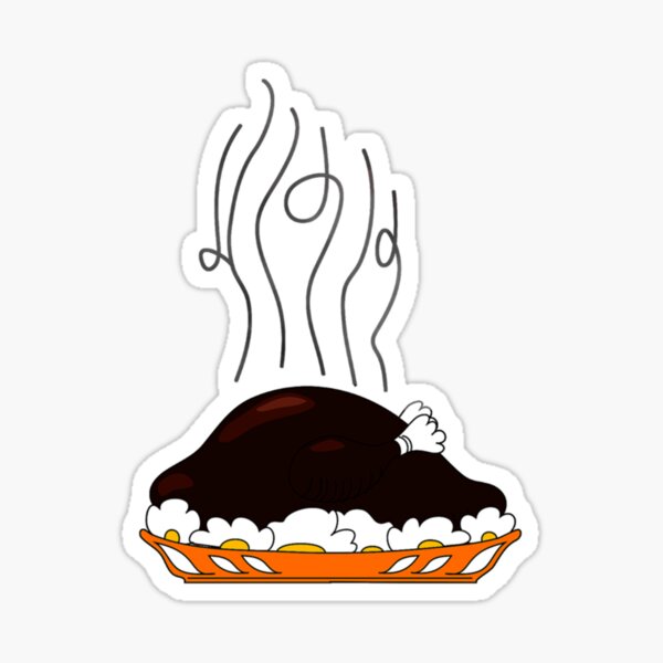 "Overcooked Chicken " Sticker for Sale by FroxDesignz | Redbubble