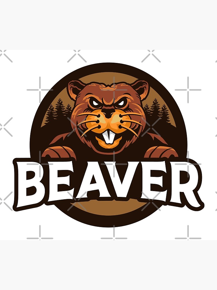 "Angry Beaver sticker " Poster for Sale by Stickers-hut | Redbubble