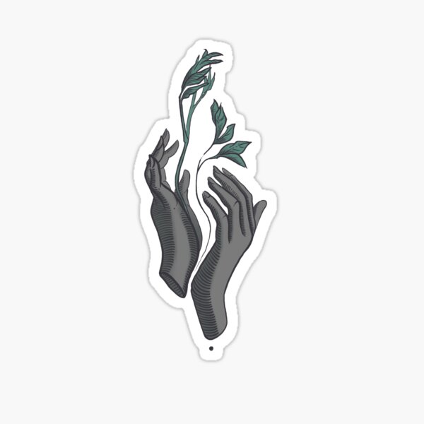"Magic Hands conjuring Plants" Sticker for Sale by Johanna-Draws ...