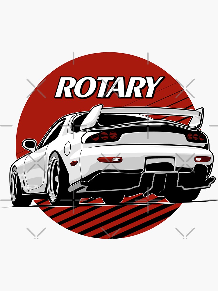 "Mazda Rx-7 Rotary" Sticker for Sale by JDMCAMP | Redbubble