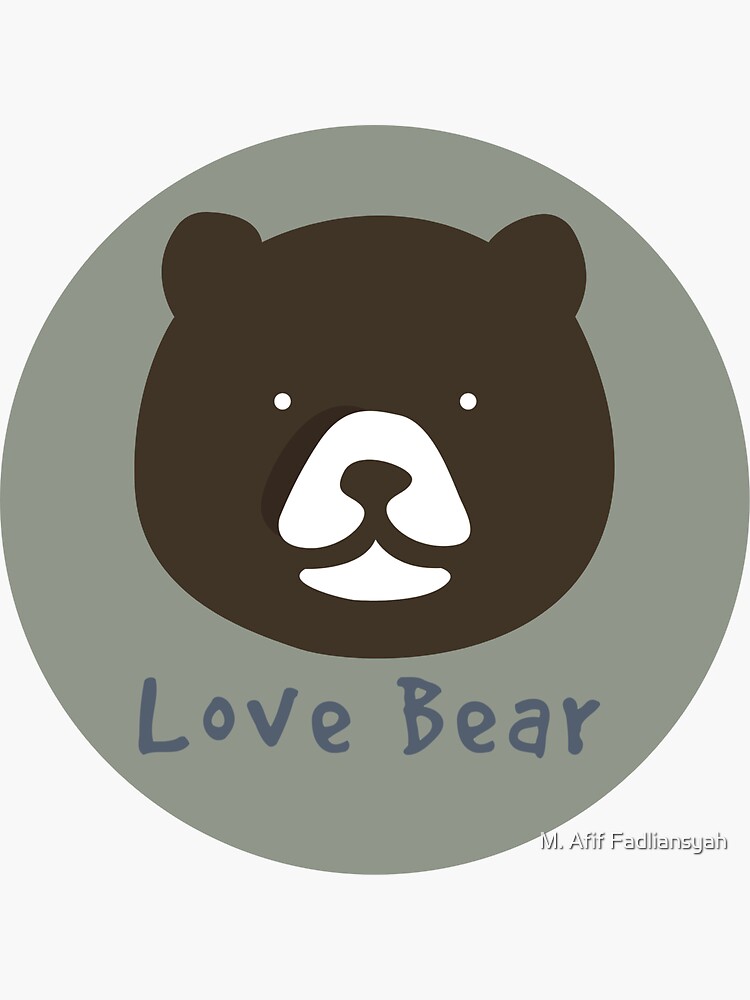 "Love Bear" Sticker by Afiffadly19 | Redbubble