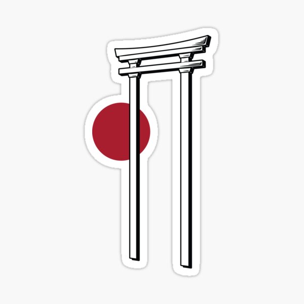 "Torii, Traditional Japanese gate white background" Sticker for Sale by ...