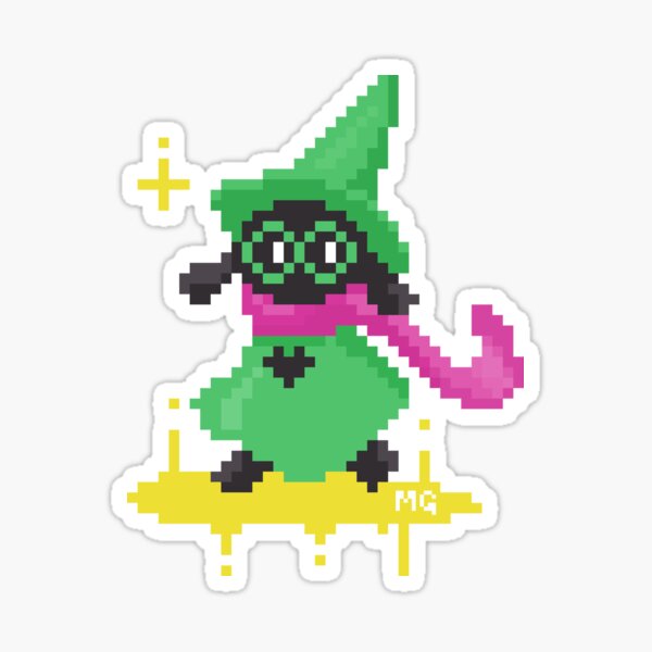 "Ralsei Pixel Sprite" Sticker for Sale by RainGardens | Redbubble