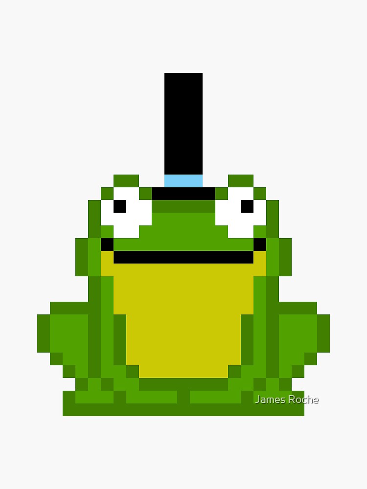 "8-Bit Top Hat Frog" Sticker for Sale by JRPhotography18 | Redbubble