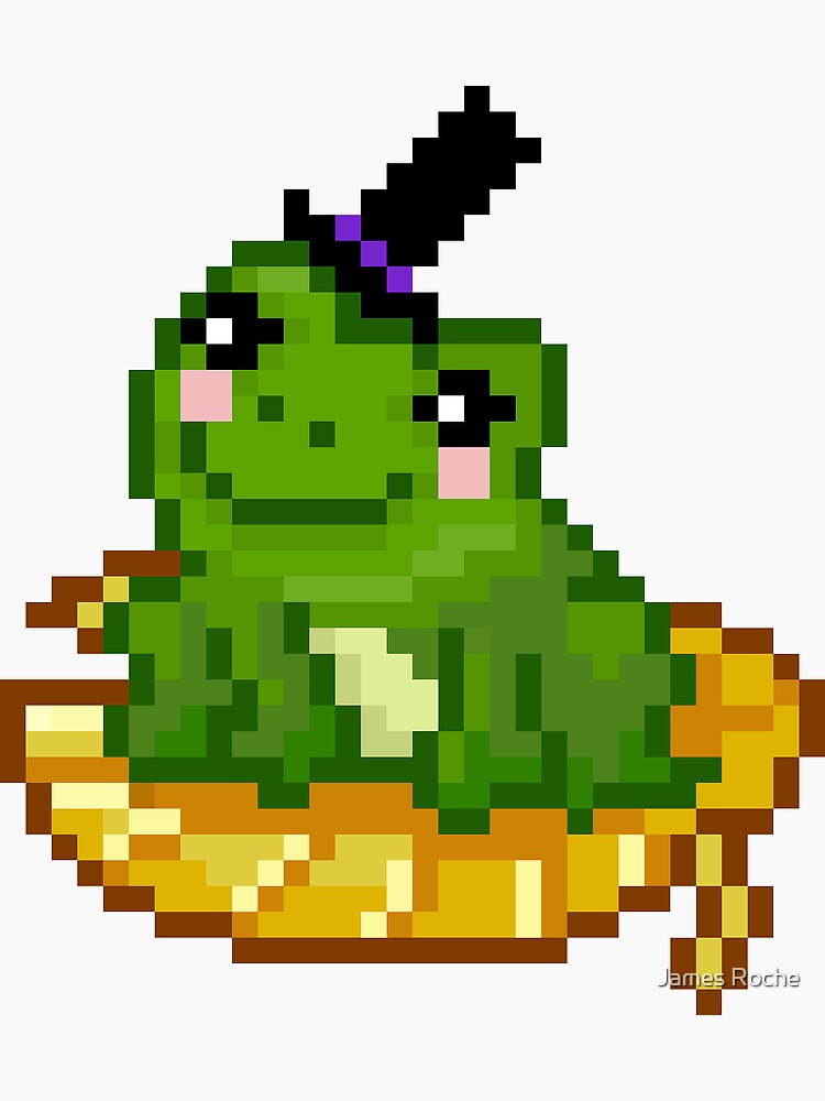 "8-Bit Frog With Top Hat" Sticker for Sale by JRPhotography18 | Redbubble