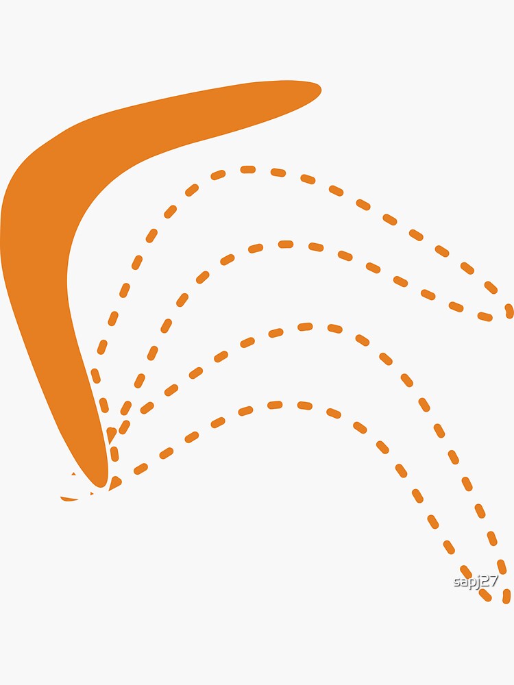 "boomerang" Sticker by sapj27 | Redbubble