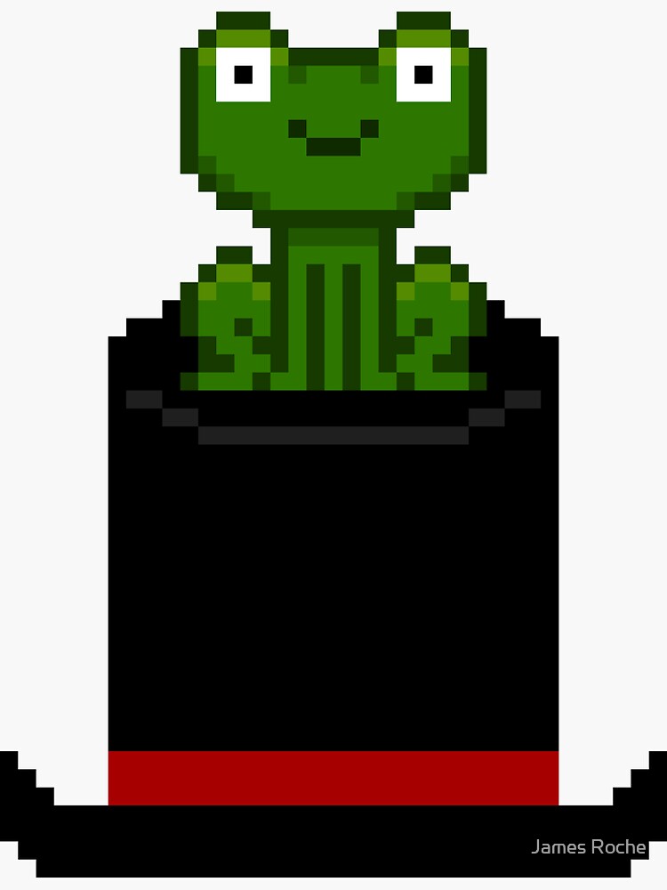 "8-Bit Frog on a Top Hat" Sticker for Sale by JRPhotography18 | Redbubble