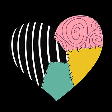 "Jack Skellington & Sally Heart" Sticker for Sale by peppermint-cat ...