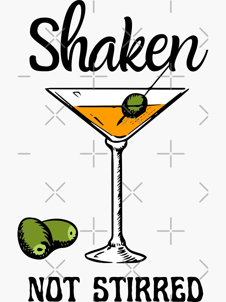 "Shaken, not stirred IV" Sticker for Sale by flevin | Redbubble