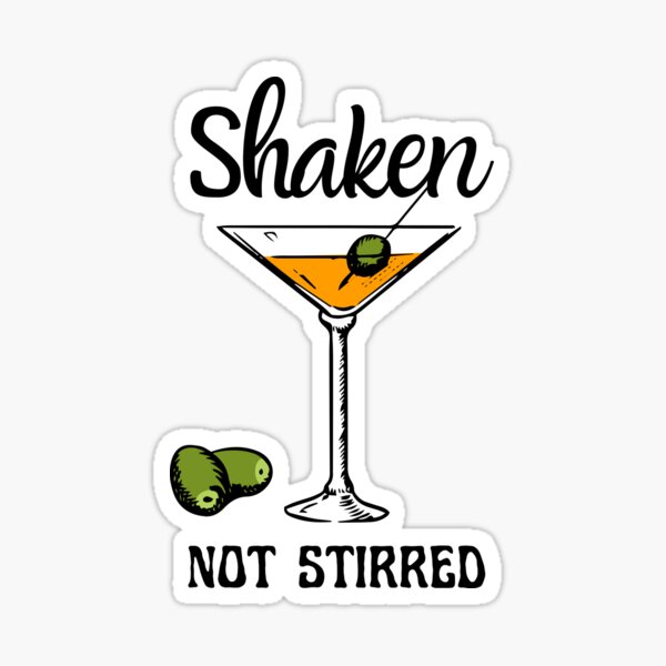 "Shaken, not stirred IV" Sticker by flevin | Redbubble