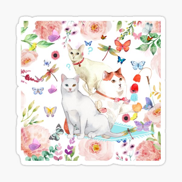 " TOM CAT IN WATERCOLOUR" Sticker for Sale by Serena-Designs | Redbubble