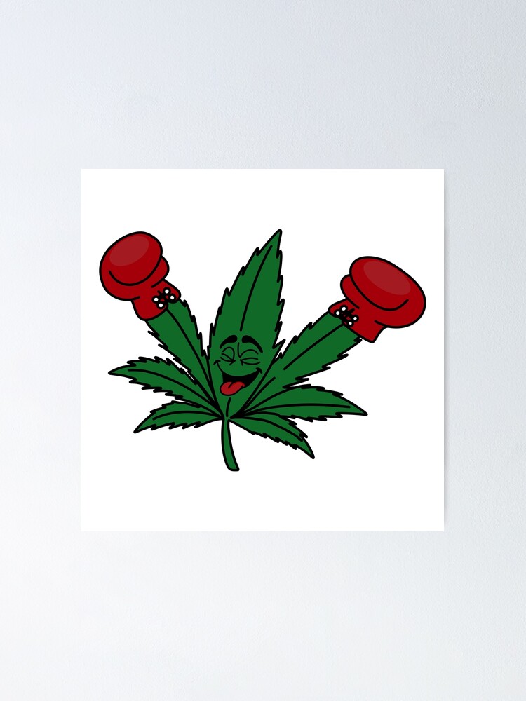 "Boxing Weed Leaf" Poster for Sale by ArcherAshleyArt | Redbubble