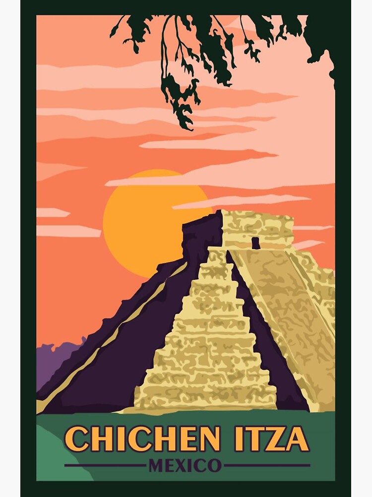 "Vintage Mexico Chichen Itza" Sticker for Sale by Vintage-Travler ...