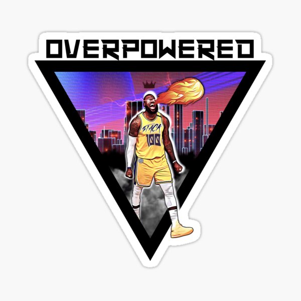 "King James Custom SNS OVERPOWERED Print" Sticker for Sale by ...