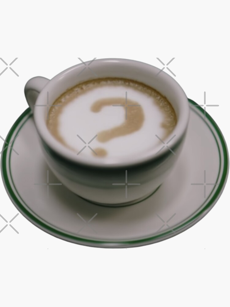 "Question Mark Latte Coffee The Riddler" Sticker for Sale by ...