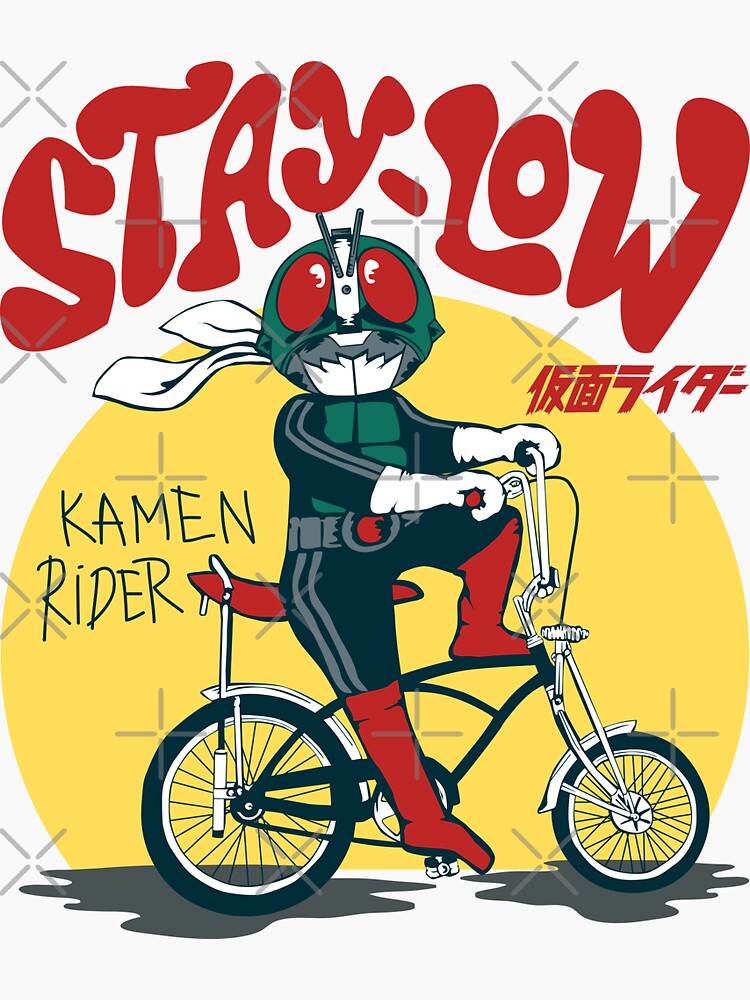 "Kamen Rider Riding Bike" Sticker for Sale by tomselection | Redbubble