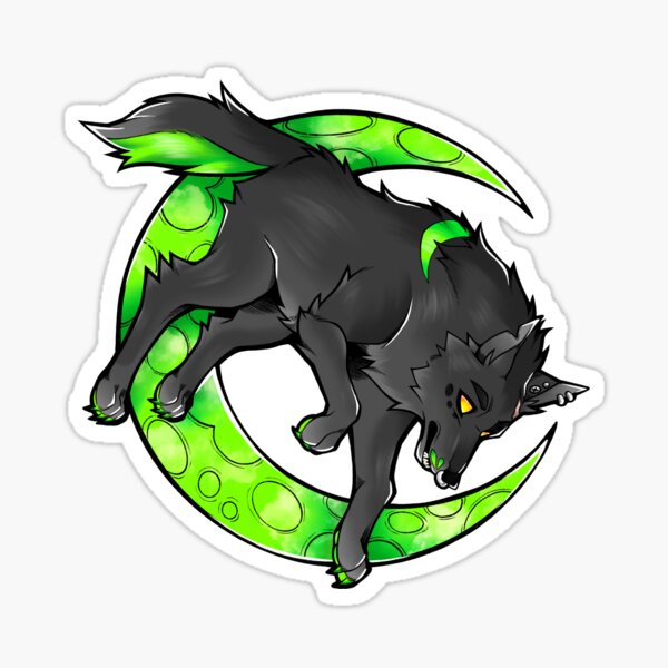 "Wolf Moon" Sticker for Sale by Gravedoggo | Redbubble