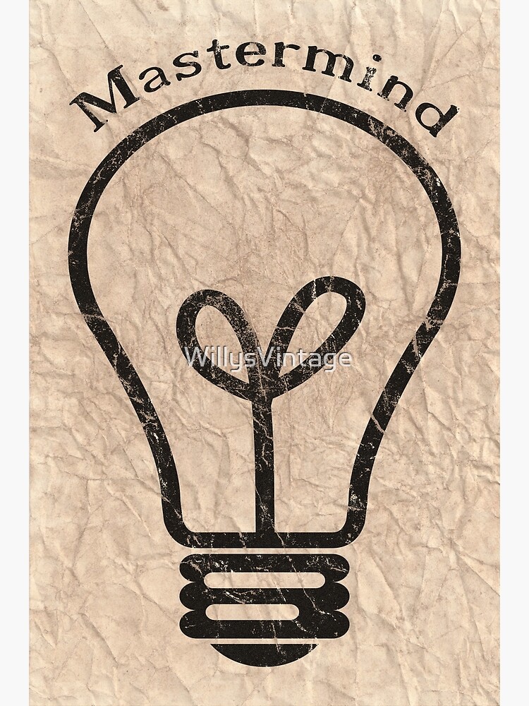"Illustration - Lightbulb / mastermind in shabby vintage style" Poster ...