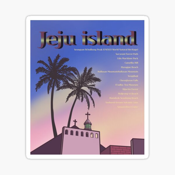 "Jeju island" Sticker for Sale by FridayButter | Redbubble