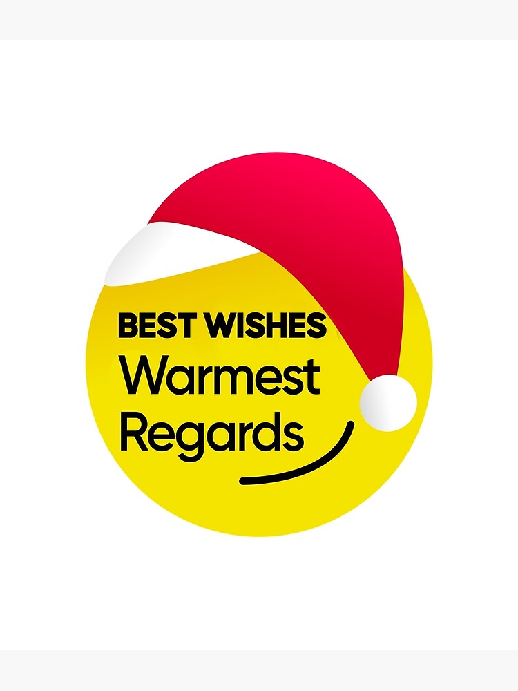 "Best Wishes Warmest Regards, Best wishes Emoji" Art Print for Sale by ...