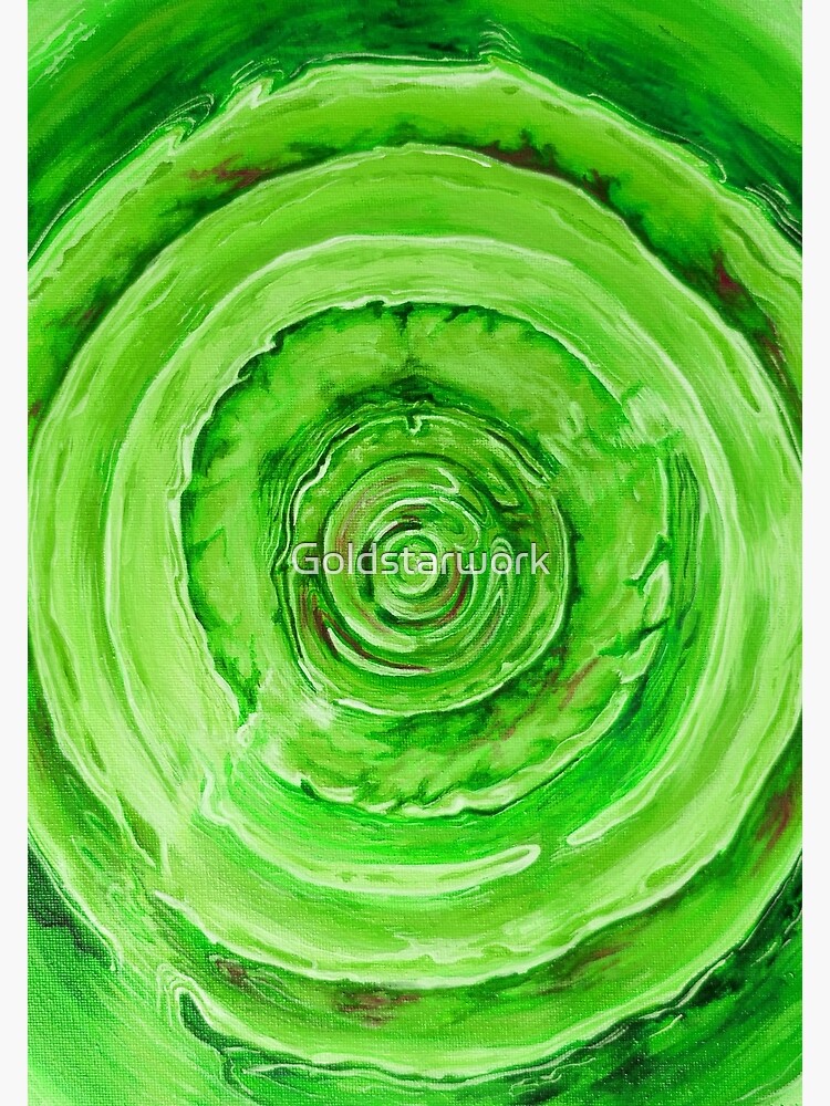 " Green Ripples, Green Abstract painting of water ripples" Poster for ...