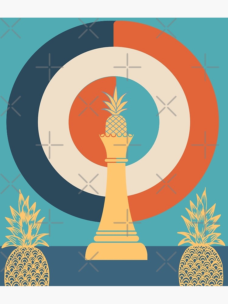"Pineapple Chess Bullseye Motif" Poster for Sale by Jiggyplum | Redbubble