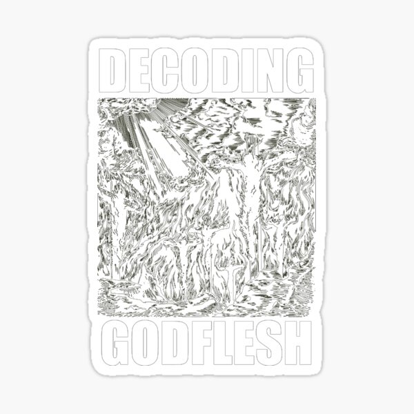 "Decoding godflesh art1 English industrial metal band" Sticker for Sale ...