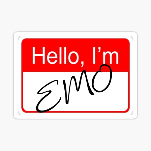 "Hello, I'm Emo" Sticker for Sale by TheArtPunk | Redbubble
