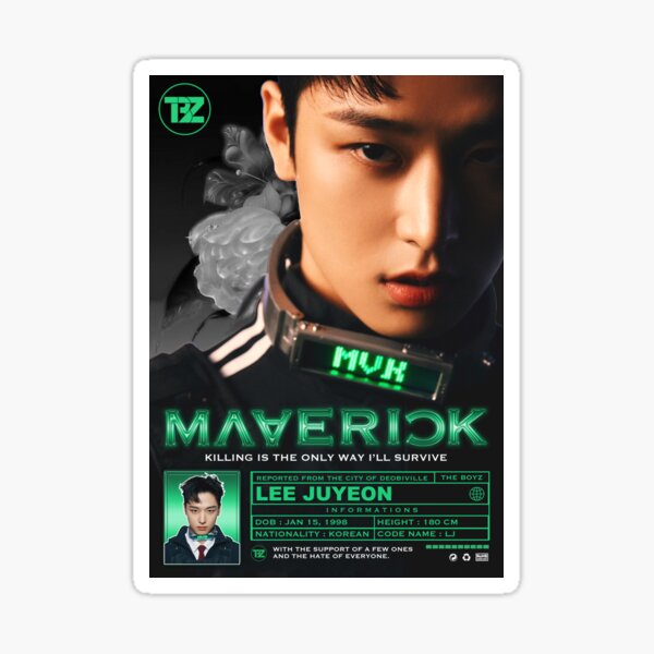 "Juyeon | Maverick ! [The Boyz] " Sticker for Sale by theboredmochi ...