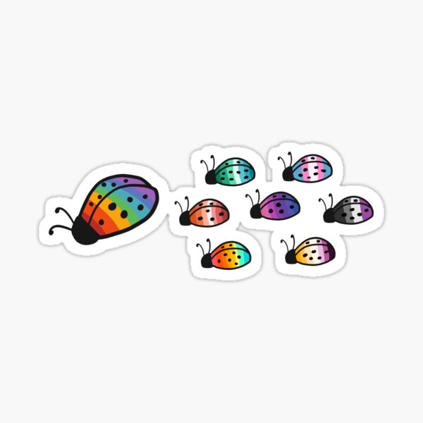 "LGBT Pride Ladybirds" Sticker for Sale by BreakTheBinary | Redbubble