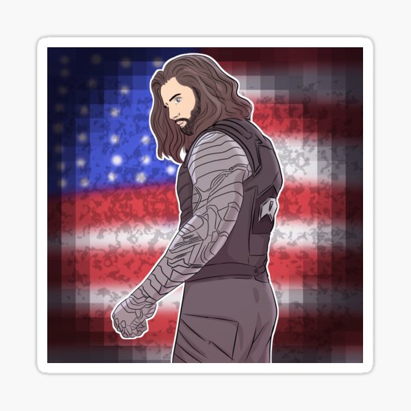 "Bucky" Sticker by Pandaelf-art | Redbubble