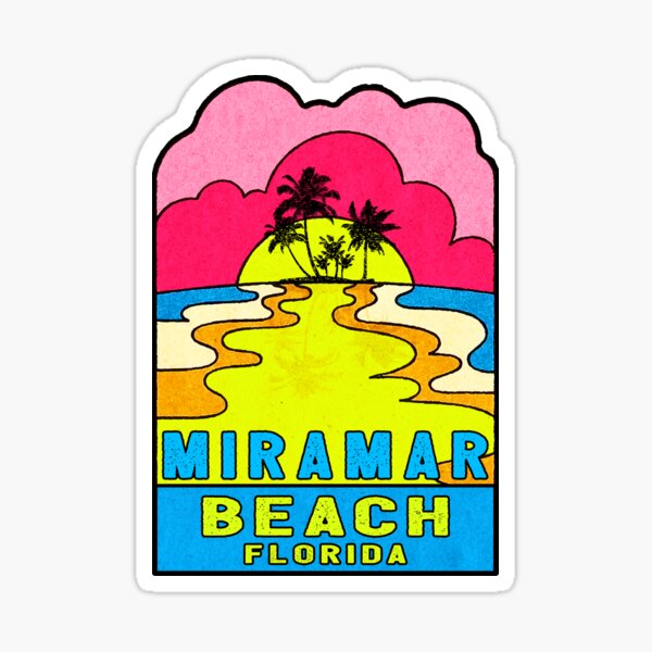 "Miramar Beach Florida Groovy Sunset 70's Hippie Hippy Vintage FL ...