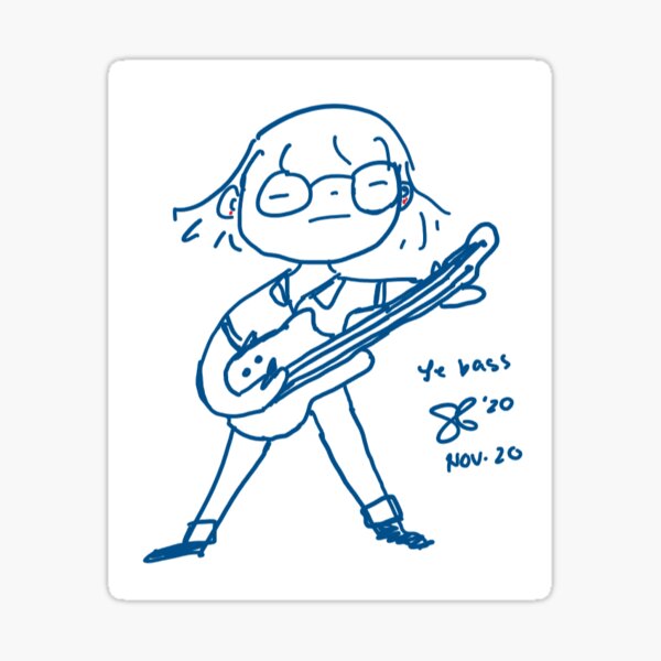 "le bass part one" Sticker for Sale by Okazakilover | Redbubble