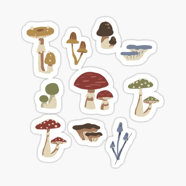 "Cottagecore Mushroom Stickers" Sticker for Sale by TrinketTavernn ...