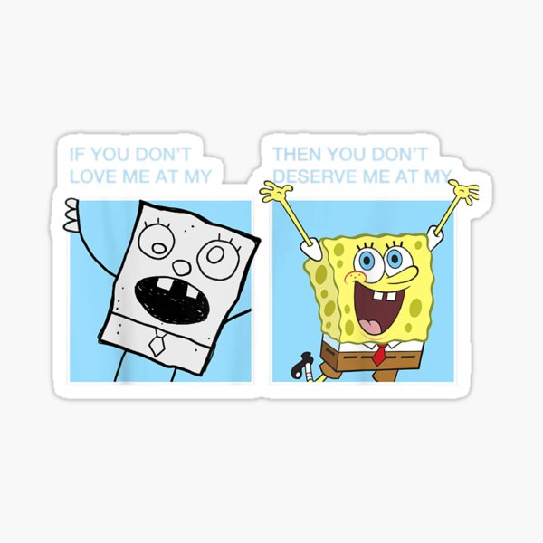 "Spongebob Squarepants Doodlebob Meme" Sticker for Sale by ...