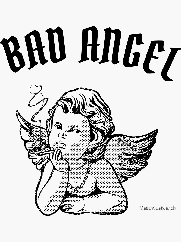 "Bad Angel Merch" Sticker for Sale by VesuviusMerch | Redbubble