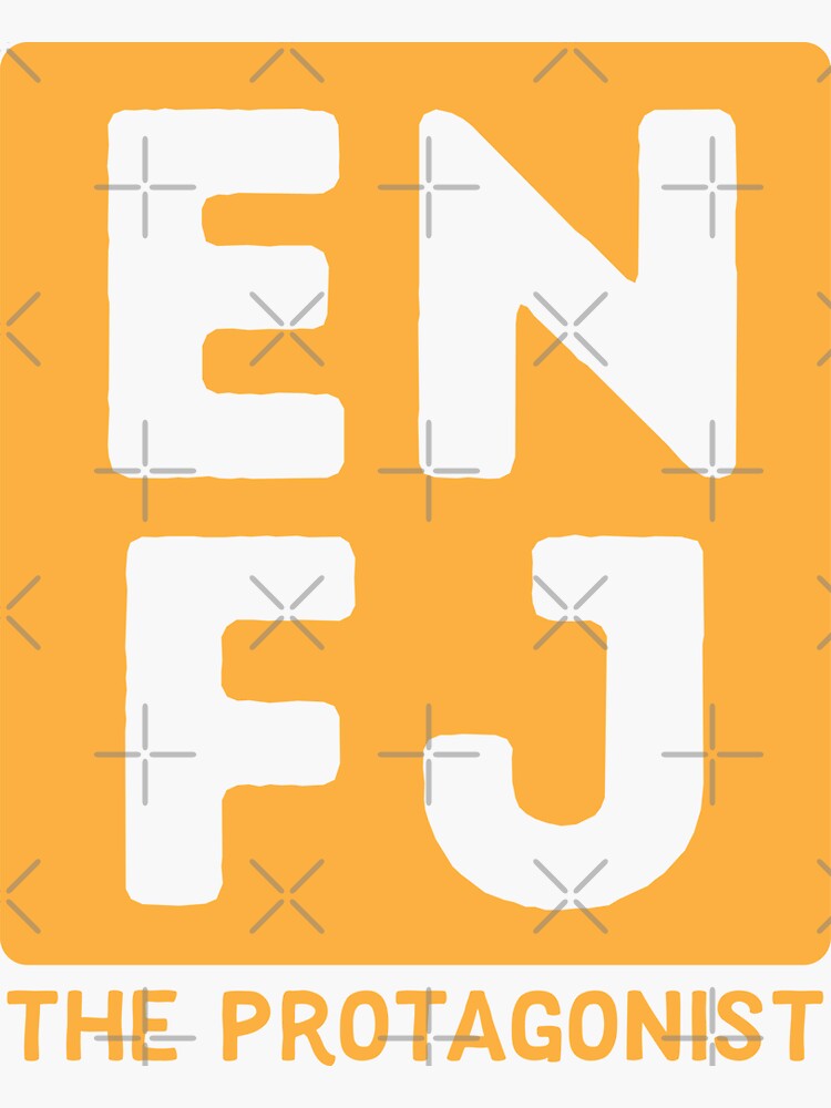 "ENFJ - Yellow Print" Sticker by teeworthy | Redbubble