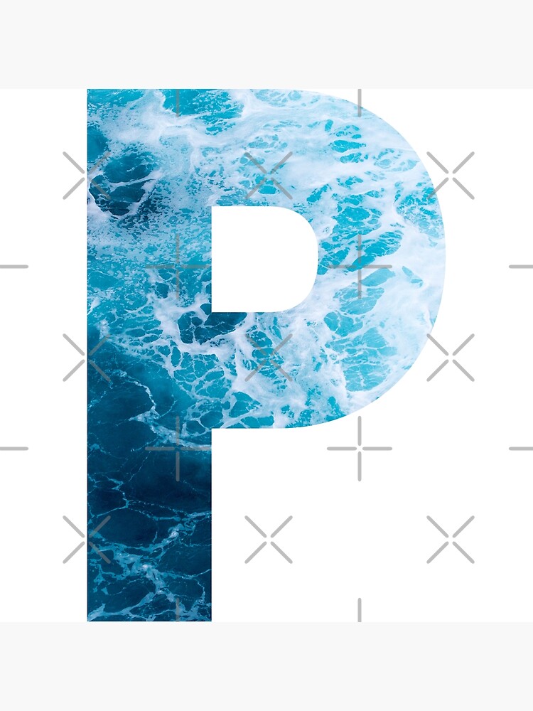 "Ocean Waves Letter P" Poster by LiveAndGlow | Redbubble