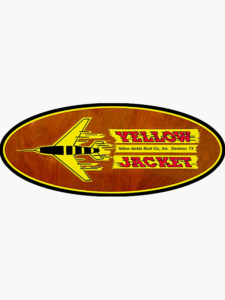 "Yellow Jacket Boats " Sticker for Sale by Liannsu182 | Redbubble