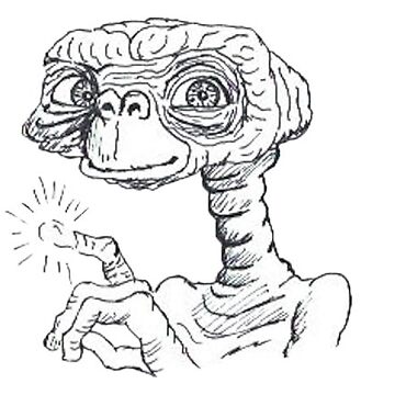 "E.T" Sticker for Sale by oliviajoan | Redbubble