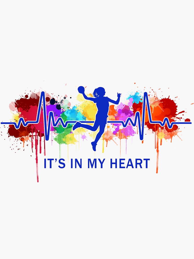 "watercolor heartbeat Handball" Sticker for Sale by Thanhminh99 | Redbubble