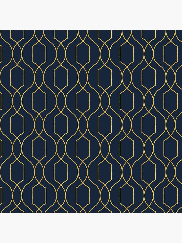 Poster « Dessin au trait géométrique doré », par johanpol | Redbubble