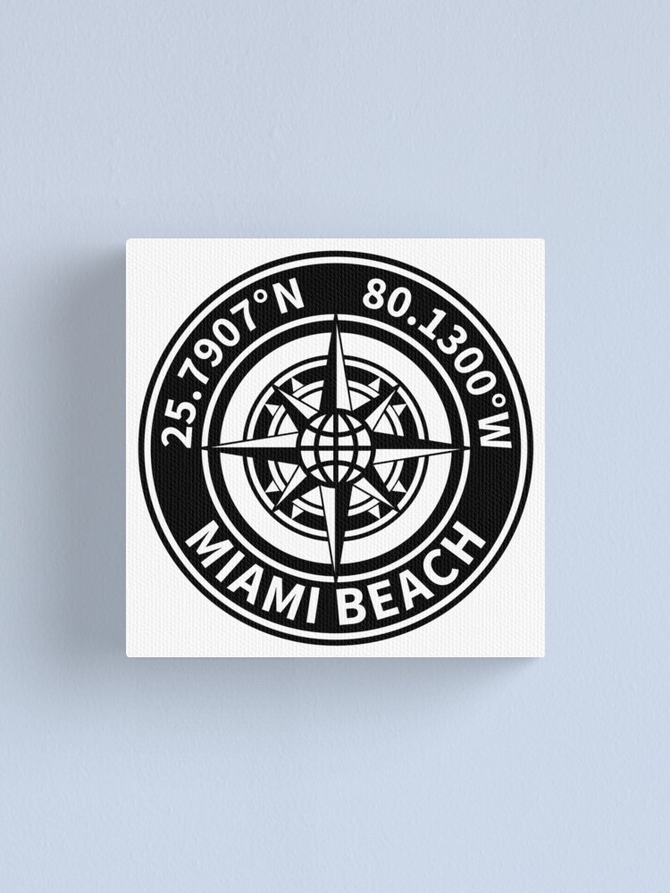 "Miami Beach, Florida, USA - Map Coordinates Latitude and Longitude ...