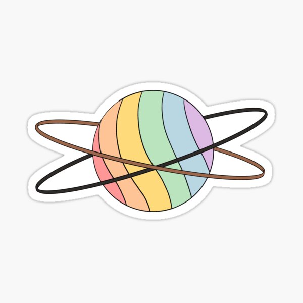 "Rainbow Planet" Sticker by kirrated | Redbubble