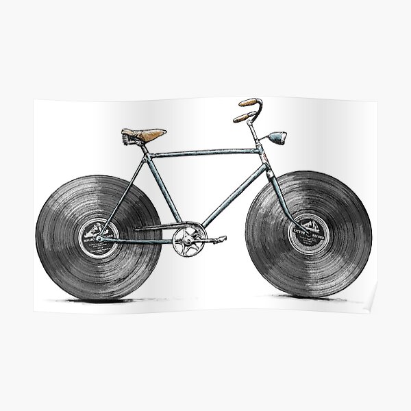 "record wheel bike" Poster for Sale by okans | Redbubble