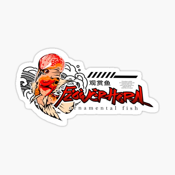 "Fish Flowerhorn " Sticker by jFpsd | Redbubble