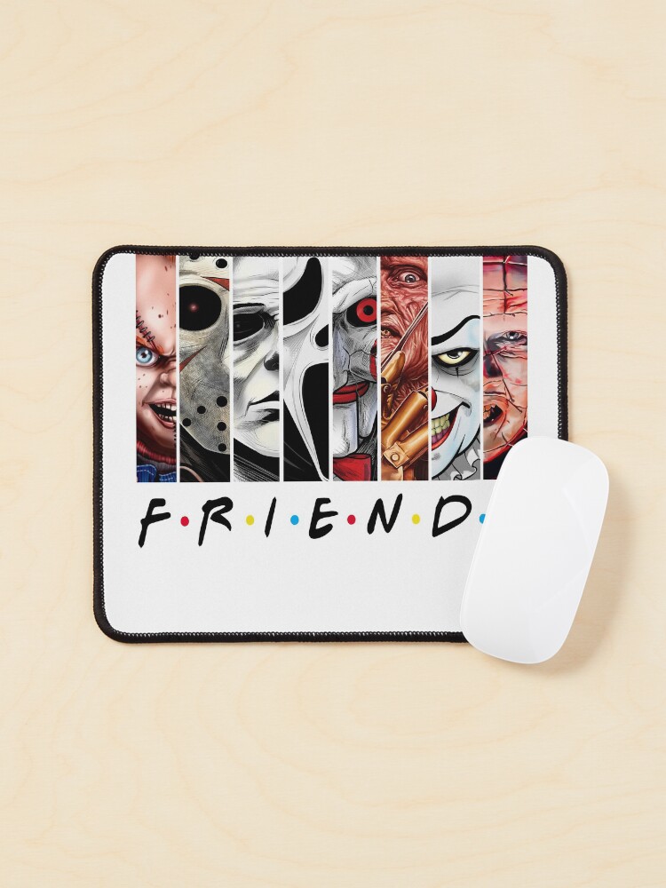 "Funny Horror Friends Scary Movies Halloween" Mouse Pad for Sale by ...